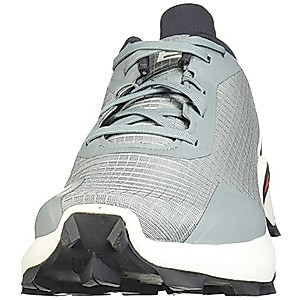 Salomon Women's ALPHACROSS Hiking Shoe, Lead/White/India Ink, 12