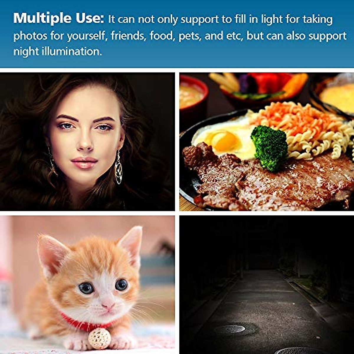 OURRY Selfie Clip on Ring Light, Mini Rechargeable 9 Level Adjustable Brightness Light with 32 LED, 2-8 Hours, USB Flash Lighting for iPhone/Android Cell Phone Photography,Video, Vlogging - Pink