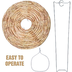 4 Pack Fake Hornet Nest Decoy, Wasp & Carpenter Bee Repellent Outdoor Hanging, Wasp Deterrent, Repellent Nest for Carpenter Bee, Hornets,Yellow Jackets