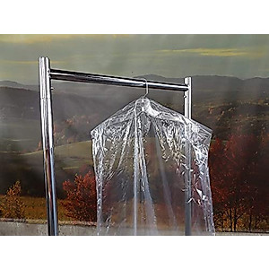 NAHANCO NTP372, Perforated Plastic Garment Bags On A Roll, Opening At Top, 72"H -Clear (Roll of 350)