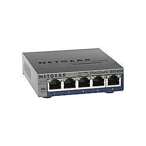 Netgear GS105E-200PES Unmanaged network switch L2/L3 Gigabit Ethernet (10/100/1000) Grey