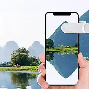 Smartphone Camera Mirror Reflection Clip Kit, 2023 New Adjustable Phone Camera Mirror Reflection Clip Kit, Mirror Reflection Clip Kit, Mirror Reflection for Phone Camera (White)
