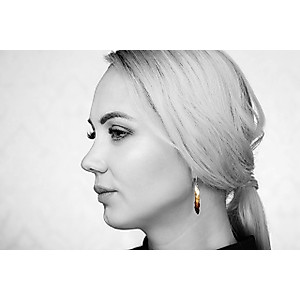 AMBERAGE Natural Baltic Amber Leverback Earrings