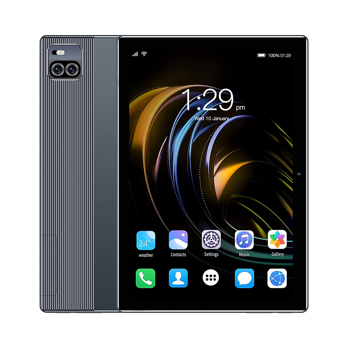 Upgraded 10.1 Inch Ultra-Thin HD Tablet 2+16G WiFi Bluetooth Android 10 Core Voice Call Game Tablet Supports SIM Communication,Front and Rear Dual Cameras,Meet Office,Learning,Film,Television (Gray)