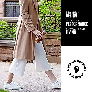 S'well Stainless Steel Traveler-20 Fl Oz Triple-Layered Vacuum-Insulated Travel Mug Keeps Coffee, Tea and Drinks Cold for 36 Hours and Hot for 15-BPA-Free Water Bottle, 1 Count (Pack of 1), Teakwood