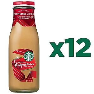 Starbucks Frappuccino, Coffee Drink, Peppermint Mocha, 13.7 fl oz Bottles (12 Pack), Iced Coffee