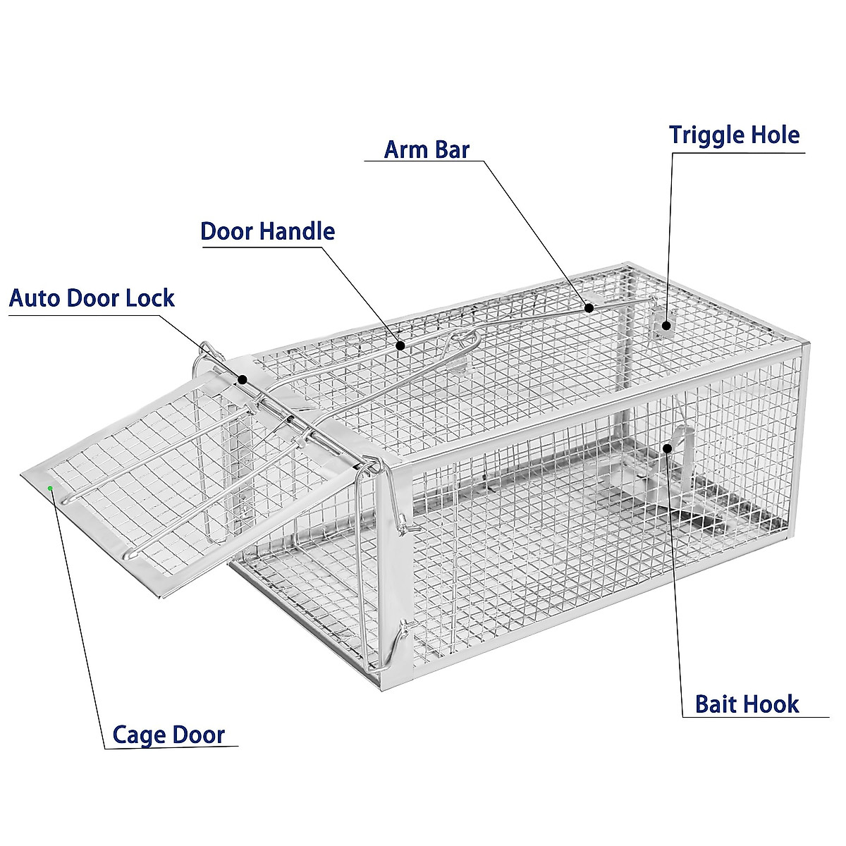 2 Pack Humane Rat Traps - Have a Heart Mouse Trap for Squirrel Mouse Rat Mice, Live Rat Traps Catch and Release for Indoors and Outdoors