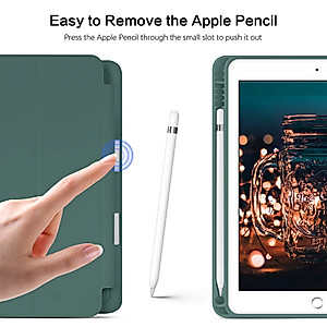 BENTOBEN Case for iPad Air 10.5" (3rd Gen) 2019 / iPad Pro 10.5" 2017 with Pencil Holder, Premium Protective Tablet Case Slim Soft TPU Back Smart Cover Auto Sleep/Wake for Apple iPad Air 3, Dark Green