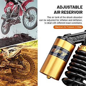 GZYF Pair 400mm Motorcycle ATV Shock Absorbers Universal Fits for Honda, for Yamaha, for Suzuki, for Kawasaki ATV Go Kart Quad Dirt Sport Bikes