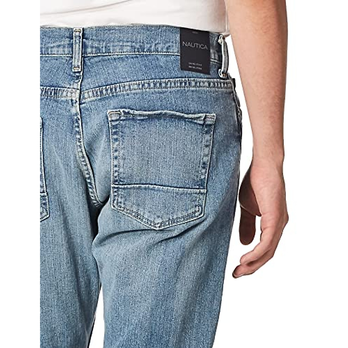 Nautica Men's Size Big and Tall Relaxed Fit Jean, Light Tidewater Wash, 48W x 30L