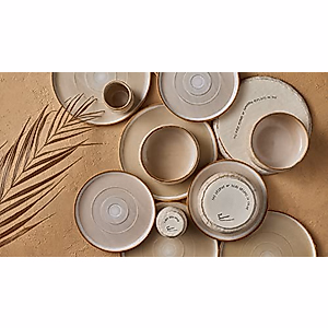Stone by Mercer Project SHOSAI Stoneware 16-Piece Dinnerware Set, Sand
