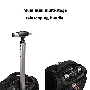 SKYMOVE 19 inches Wheeled Rolling Backpack for Adults and School Students Laptop Books Travel Backpack Bag, Black