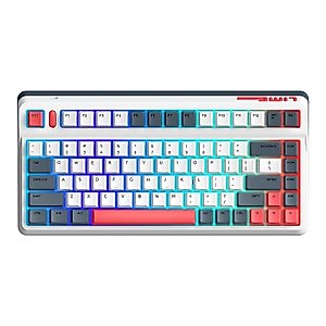 iQunix L80 Gaming Keyboard, 2.4G Wireless Mechanical Keyboard with Cherry MX Brown Switch, Compact 83 Keys RGB LED Backlit Hot Swappable Keyboard for Windows/Mac/Android/iOS
