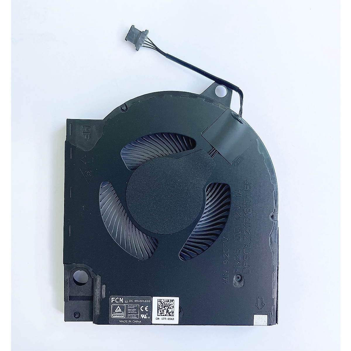 Fleshy Leaf New CPU+GPU Cooling Fan Replacement for Dell 2021year G15 5510 5511 5515 RTX3060 RTX3050 Series DC12V 1A DFSCK22105182Q FN9R 9.6CFM DFSCK22115181T FN9S 9.2CFM