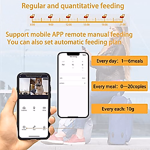 Nilezpet Automatic Cat Feeder with Camera,5L Pet Feeder with 1080p Hd Video for 2 Cats & Dogs,Auto Dog Food Dispenser with Portion Control,Distribution Alarms and Voice Recorder Up to 6 Meals Per Day