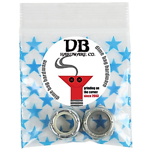 Dime Bag Hardware Generic Kingpin Nuts Silver for Skateboard Longboard Trucks 2 pc Set