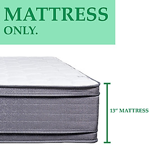 Continental Sleep 13-Inch Firm Euro Top Double Sided Foam Encased Innerspring Mattress, Full XL, Black