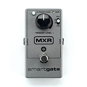 MXR M135 Smart Gate Noise Gate Effects Pedal BUNDLE with AC/DC Adapter Power Supply for 9 Volt DC 1000mA, 2 Metal-Ended Guitar Patch Cables AND 6 Dunlop Guitar Picks