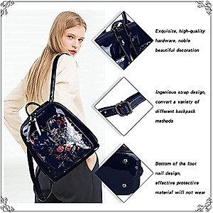 HuxFam Mini Backpack for Women Angelkiss Ladies Fashion PU Leather Backpack Purses Anti Theft Cute Bookbag Womans Small Back Packs