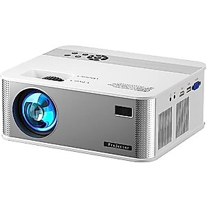 Projector with WiFi and Bluetooth,5G WiFi Native 1080P Suport 4K Mini Projector, Patviti Portable Projector 360Asin for Multimedia Home Theater Compatible with iOS/Android/XBox/PS4/TV Stick/HDMI