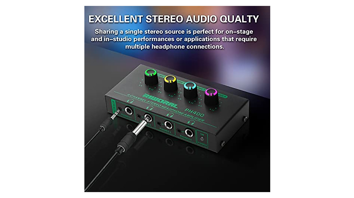 Riworal 4-Channel Headphone Amplifier | Pro Audio Control