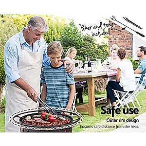 LEAYAN Garden Fire Pit Portable Grill Barbecue Rack Wood Burning Fire Pit Backyard with Cooking Grill,Fire Pit Multifunctional Barbecue Rack Indoor Winter Charcoal Heater for Camping Backyard