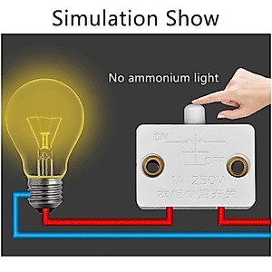 6Sets Wardrobe Closet White Electrical Light Switches Normally Closed Lamp Switch,for Cabinet Lights Closet Doors Closet Lights Wardrobe Cabinet Pantry Closet Pantry Light On Off Switch