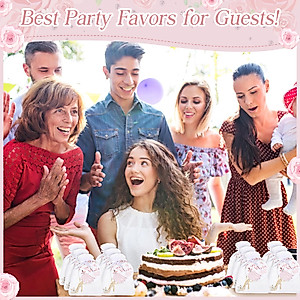 Dunzoom 18 Sets Quinceanera Party Favors for Guests 18 High Heel Shoe Keychains 18 Thank You Cards Small Quinceanera Cards 18 Organza Bags for 15 Birthday Guests Girls Gift Party Favors