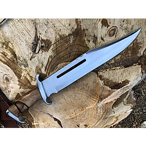 Perkin | 16 Inches Fixed Blade Hunting Knife | Leather Sheath