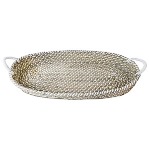 Seagrass Baby Changing Basket, Handmade with Waterproof Cover to Minimize Messes and Extra Thick Padding - Extra Newborn Birth Announcement Wood Disc