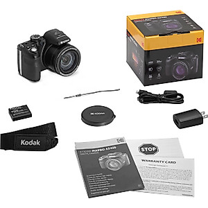 Kodak PIXPRO AZ425 Digital Camera + Camera Case + 128GB Memory Card (Black)