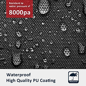 CKCLUB Patio Chaise Lounge Covers Waterproof Outdoor Lounge Chair Cover Heavy Duty UV Resistant for Outdoor Pool Lounge Chair 2 Pack Black - 86L x 35W x 32H inch