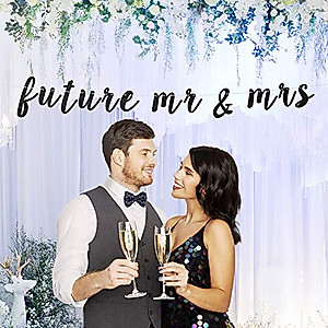 Future Mr & Mrs Banner Perfect for Bachelorette Wedding Engagement Bridal Shower Party Hanging Sign Photo Booth Props