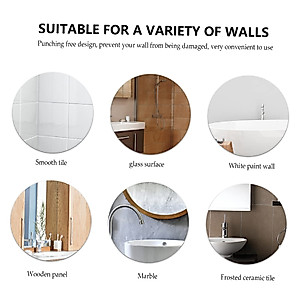 HOMSFOU 1 Set Single Shelf Stainless Steel Wall Storage Rack Pallet Wall Shelves Bathroom Wall Metal Floating Shelves Wall Hanging Shelves Wall Mount Shelves Household Roll Holder