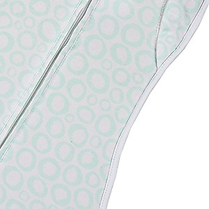 Woombie Convertible Unvented Nursery Swaddling Blankets, Mint O's, 14-19 Pounds