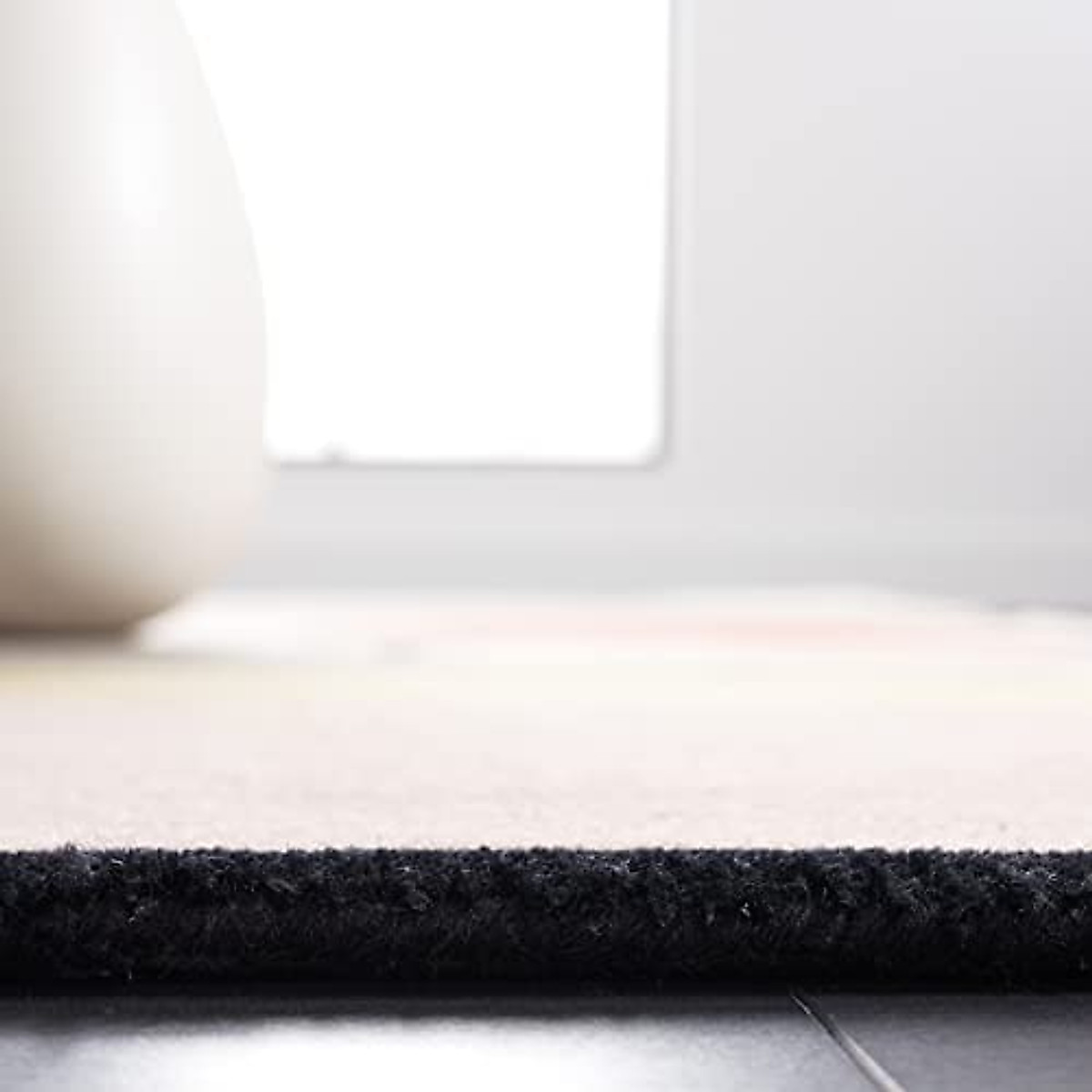 SAFAVIEH Fifth Avenue Collection 4' x 6' Ivory/Multi FTV126A Handmade Mid-Century Modern Abstract Wool Area Rug