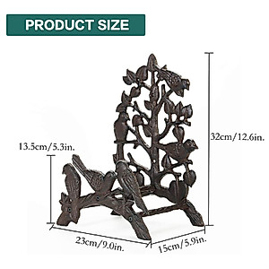 Sungmor Heavy Duty Cast Iron Hose Holder,Garden & Yard Decorative Birds Wall Mounted Hose Butler,Water Pipe Holds,Rack,Hanger,Antique Wall Decorations