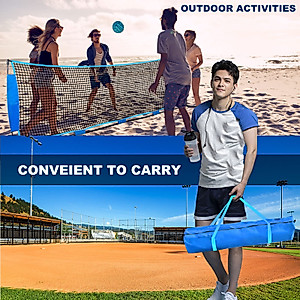 Sharellon Volleyball Net, Portable Volleyball Net, 10x3FT Volleyball Tennis Pickleball Soccer Training Net for Kids Indoor, Outdoor, Backyard, Beach, Driveway, Pool with Carrying Bag