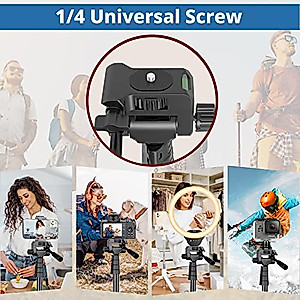 Aureday Selfie Stick Phone Tripod&Monopod, 67'' Detachable Cellphone Tripod Stand with 360° Rotatable Pan Head, Tripod for iPhone&Android Phone, Portable Phone Stand for Recording/Photography/Make-Up