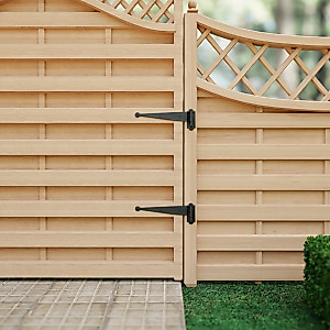 Renovators Supply Manufacturing Black Offset Strap Lift Off Pintle Hinge 11.75" Long Offset Wrought Iron Pin Hinges for Shutter Doors Or Gates Antique Exterior Window Gate Hinges Hardware Pack of 4