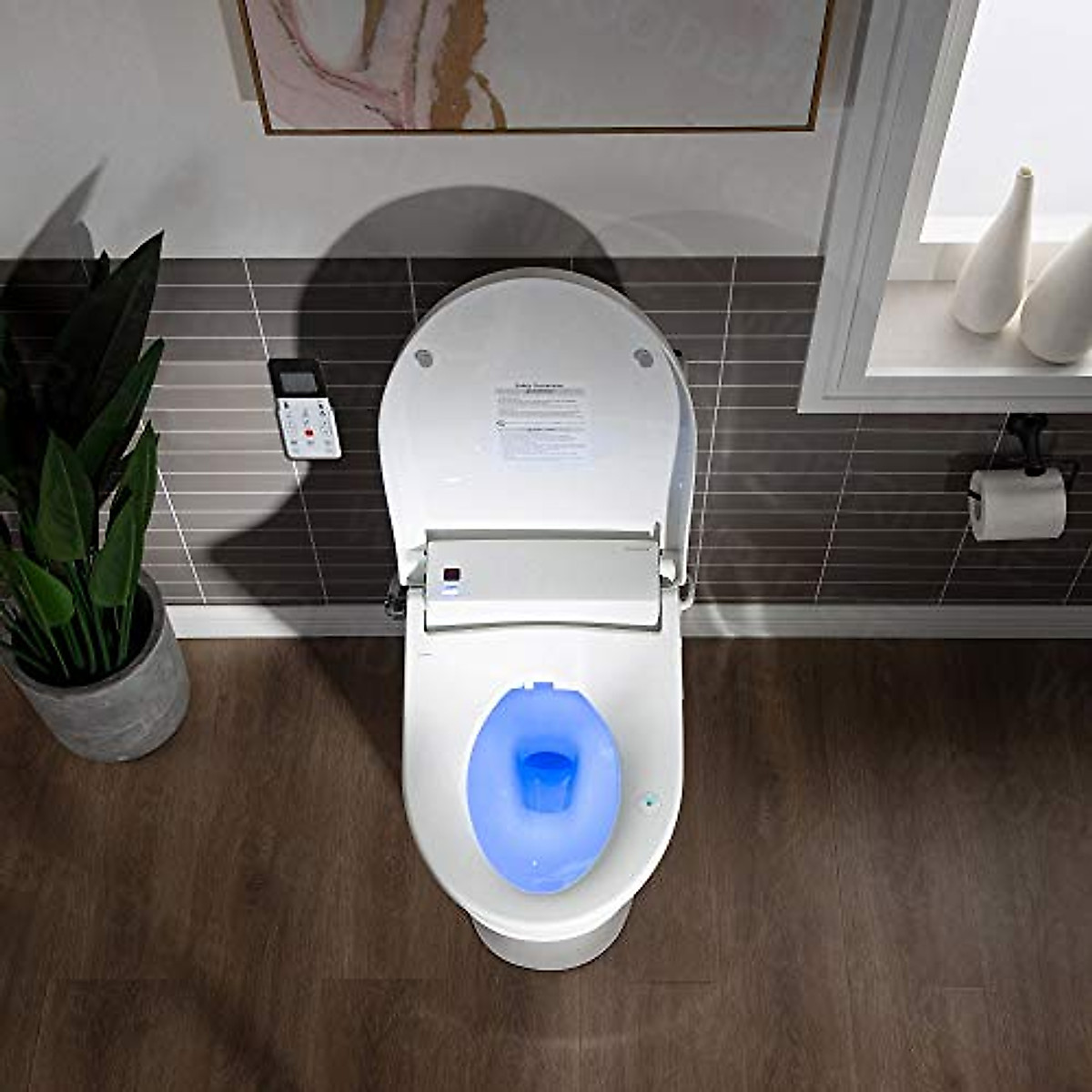 WOODBRIDGE Luxury, Elongated One Piece Toilet with Advanced Bidet Seat, T-0022, White