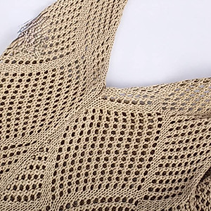 Women's Shoulder Handbags Y2K Fairy Grunge Crochet Tote Bag Aesthetic Hippie Shopping Bag Indie Purse Accessories (Black)