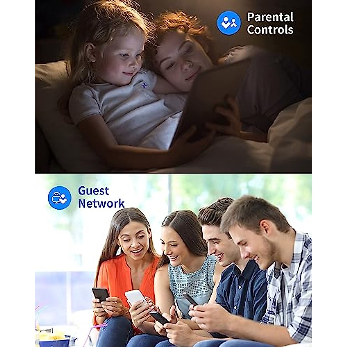 Mesh WiFi System for Whole-Home, 3-Pack Mesh Router, Up to 5,000 Sq.ft. Coverage, Router Replacement, Parental Controls, Seamless Roaming, Guest Network