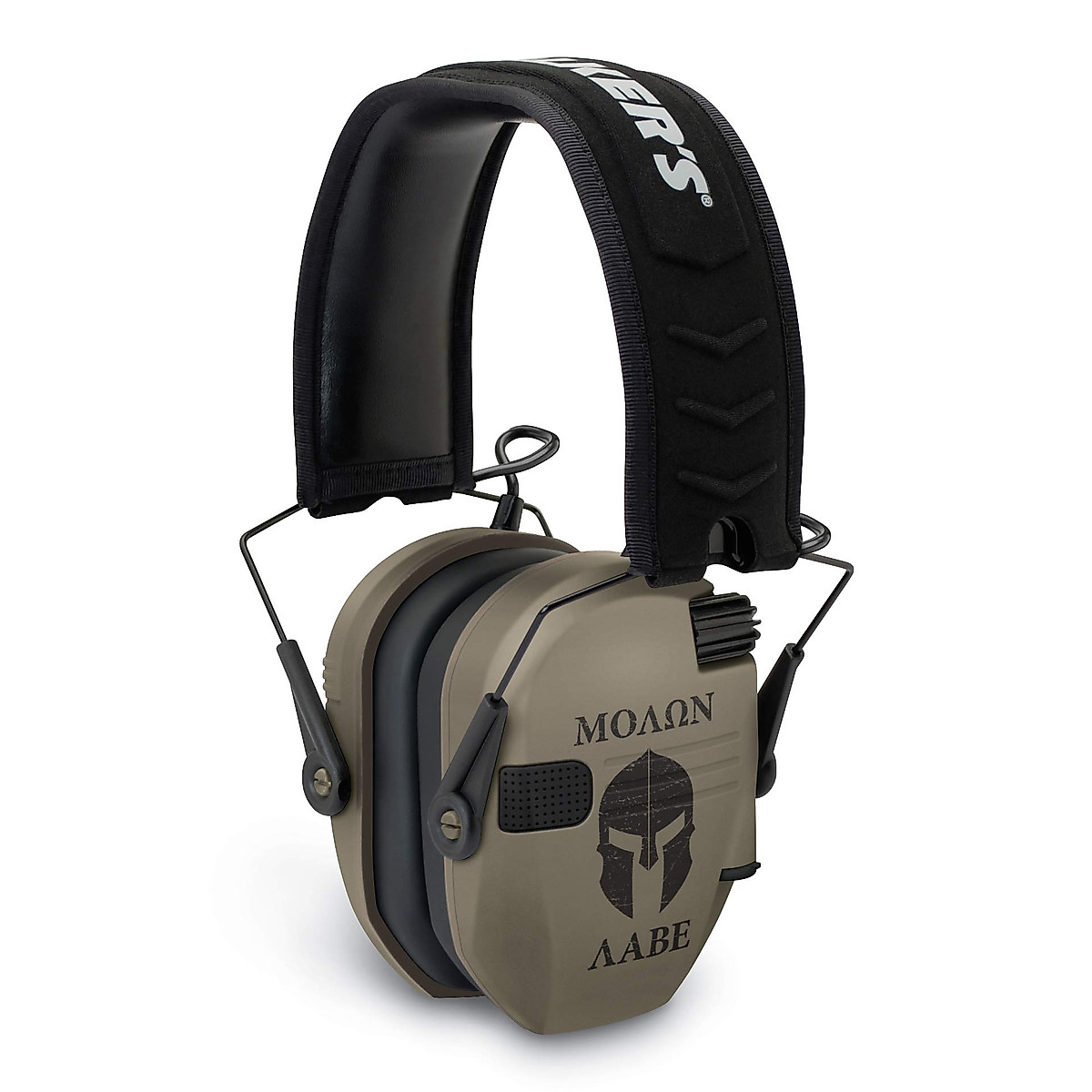 Walker's Game Ear Molon Labe FDE Razor Electronic Muffs Sound Activated Compression Slim Design, Multicolor