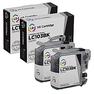 LD Products Compatible Ink Cartridge Replacement for Brother LC103BK High Yield (Black, 2-Pack)