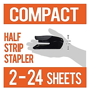 Max USA Easy Grip Heavy Duty Desk Stapler (HD-50F Black)