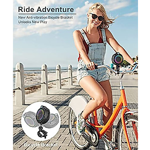 Ortizan Bluetooth Shower Speaker, IPX7 Waterproof Wireless Speaker with LED Light, 8W Loud Sound, 24H Playtime, Floating, Portable Mini Speakers for Kayak, Beach, Biking, Gifts for Men, Women