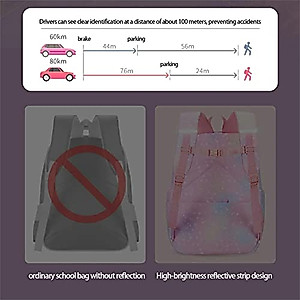 Kawaii Gradient Color Backpack for Girls Elementary School, Kids Cute Rainbow Book Bag, Women Casual Daypacks with Pendant