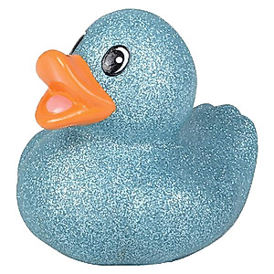 The Dreidel Company Glitter Rubber Duck Toy Assortment Duckies for Kids, Bath Birthday Gifts Baby Showers Summer Beach and Pool Activity, 2" (10-Pack)