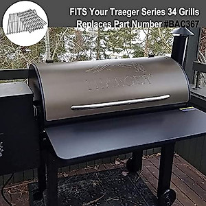 GLOWYE Stainless Steel Grill Grates Replacement for Traeger Pro Series 34 Century 34 Texas Elite 34 Texas Elite 34, Pit Boss 1000XL 1100PRO Series Pellet Grills, Weber Genesis II 400 Series Grills